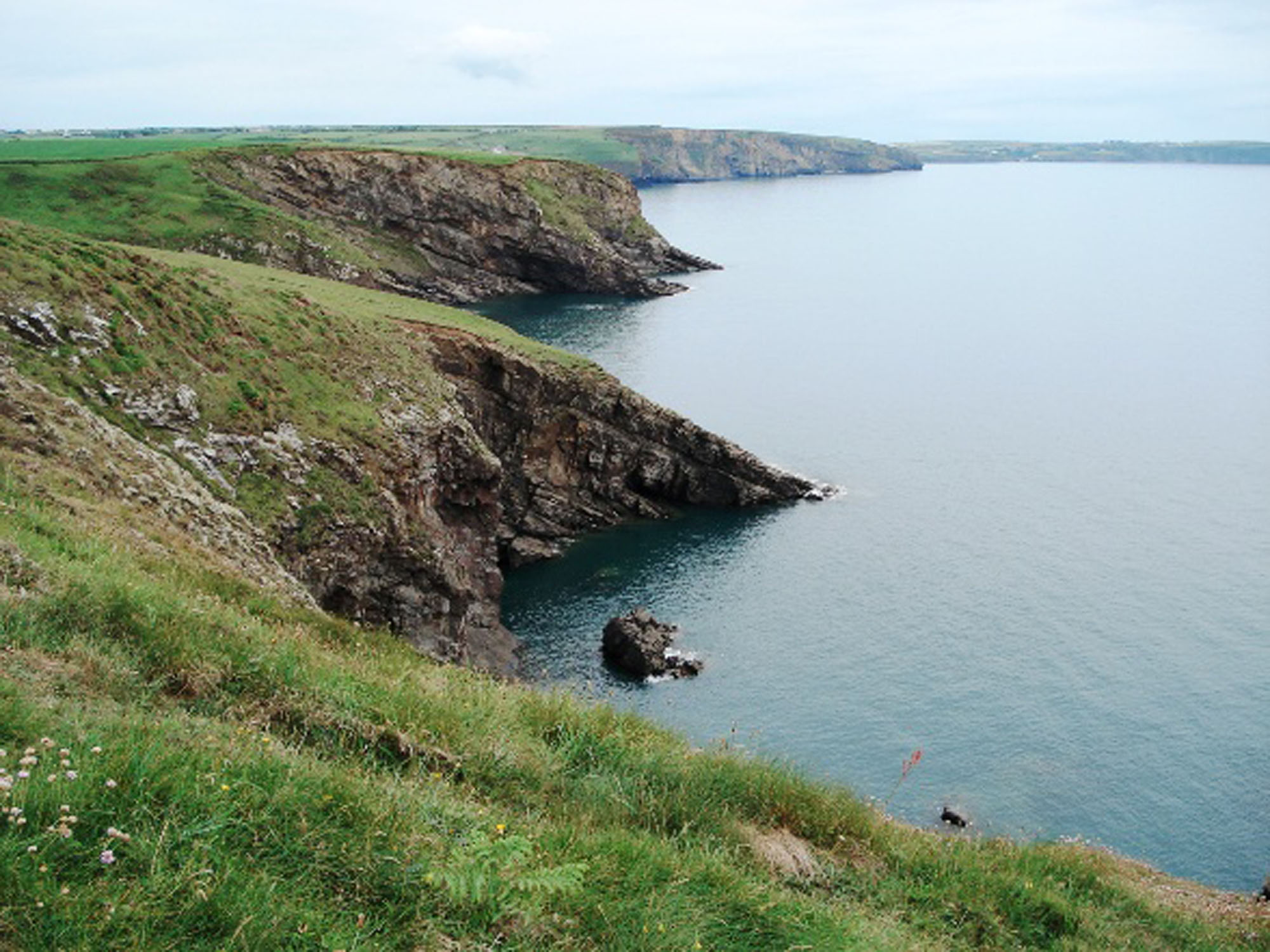 Coastline as seen from cliff top – UK Fossil Collecting
